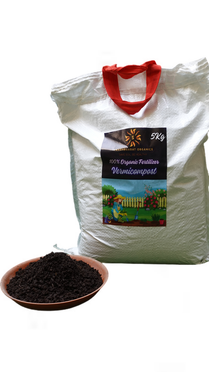 Vermicompost 5Kg | 100% Organic Fertilizer – SwarnBharat Organics